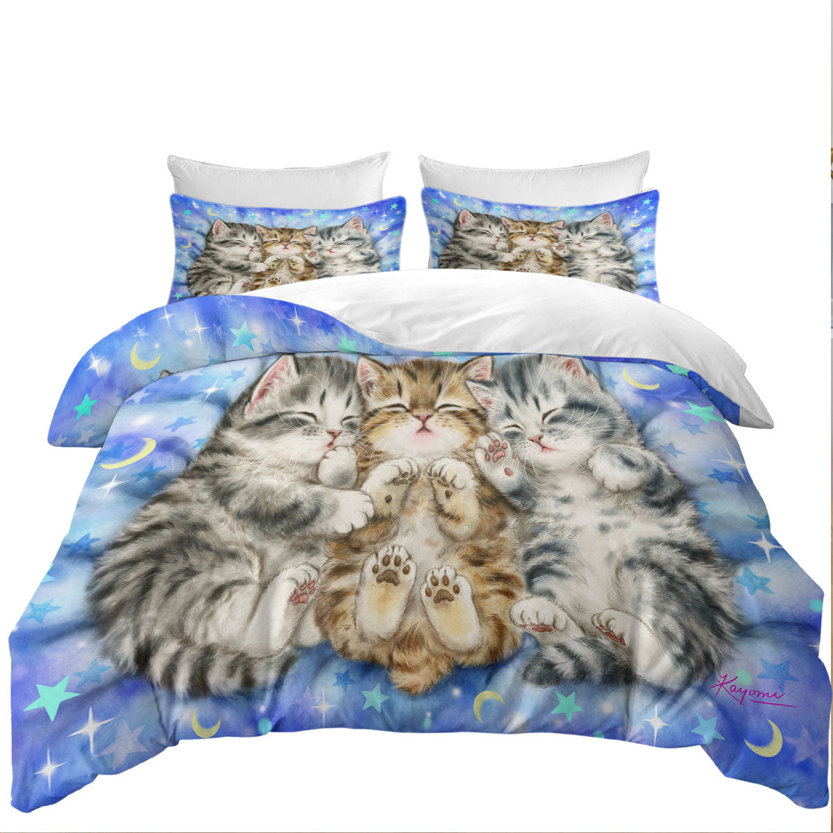 Buy Cute Cats Nap Time Three Sweet Kittens Quilt Cover - MyDeal Australia
