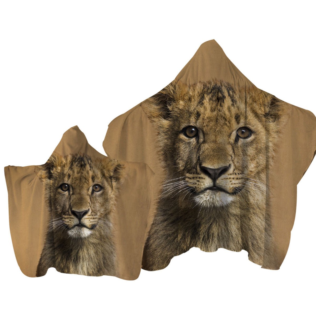 Buy Cute Lion Cub Portrait Towel with Hood - MyDeal Australia
