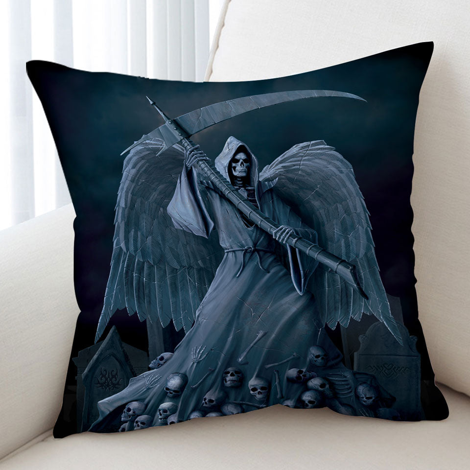 Buy Dark Art Death on a Hold Angel of Death Stone Statue Cushion Cover ...
