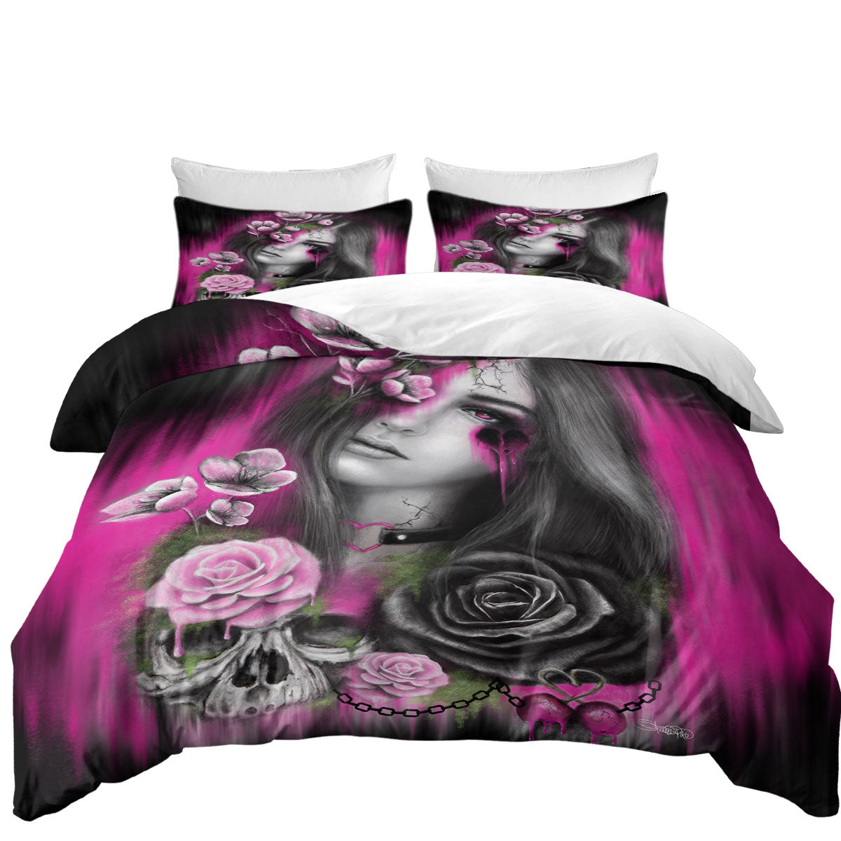 Buy Dark Art Ravenous Beautiful Gothic Girl Quilt Cover - MyDeal Australia