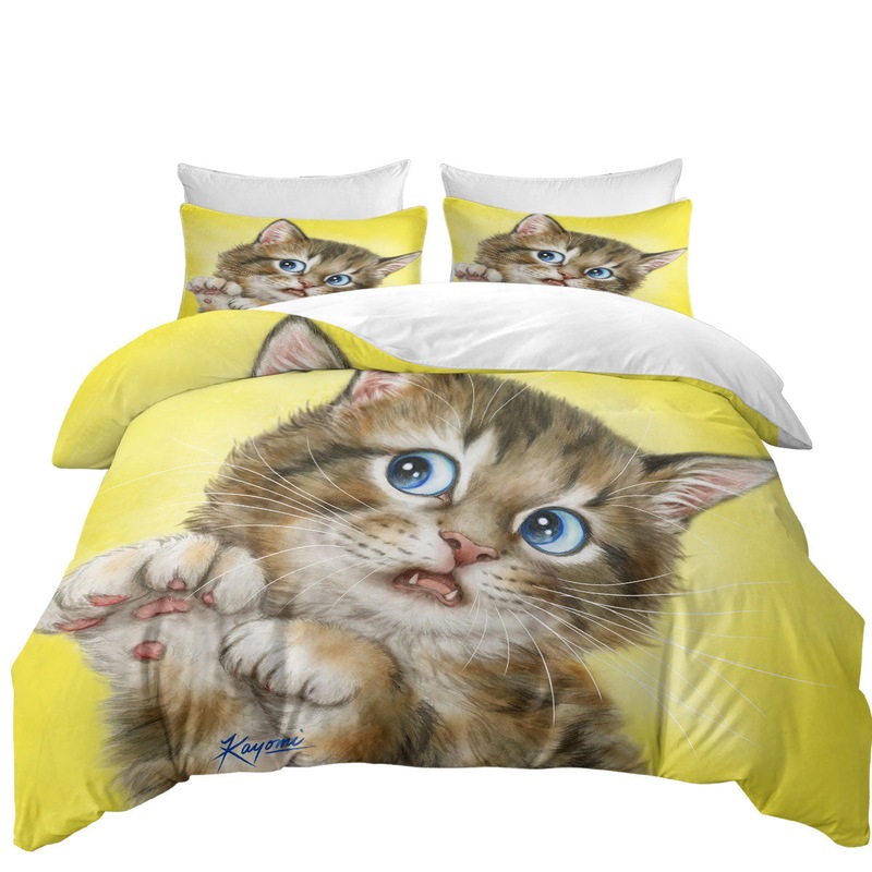 Buy Designs for Kids Adorable Tabby Kitty Cat Quilt Cover - MyDeal