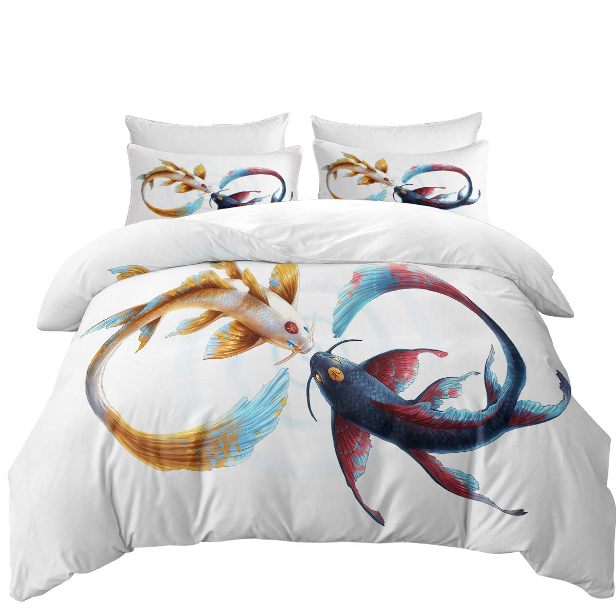 Buy Eternal Bond Yin Yang Koi Fish Quilt Cover - MyDeal Australia