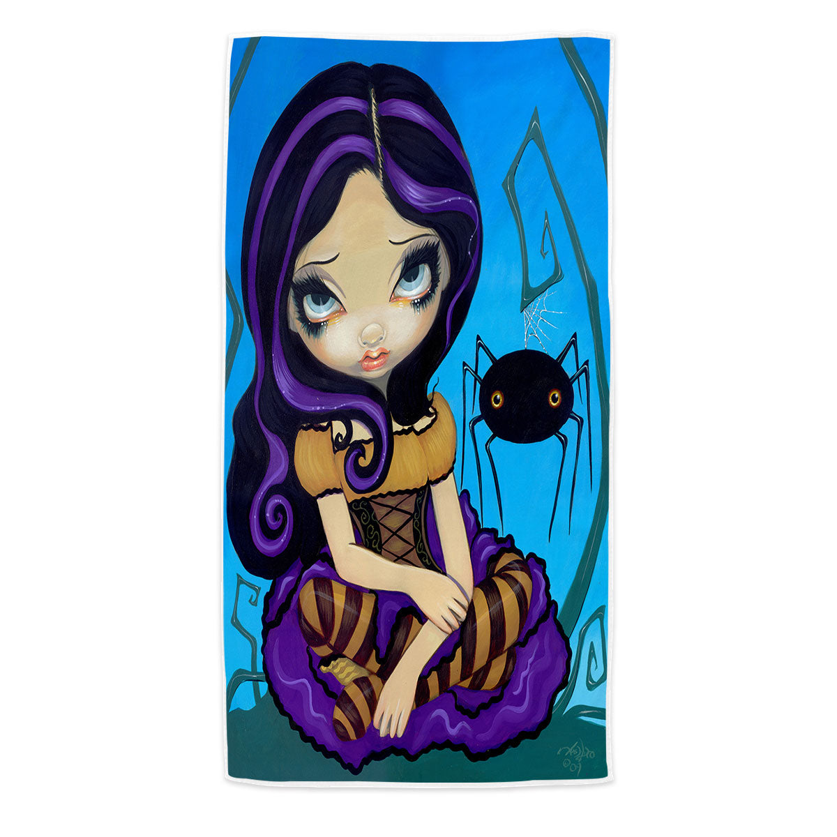 Buy Fairytale Art Spider and Little Miss Muffet Microfiber Beach Towel ...