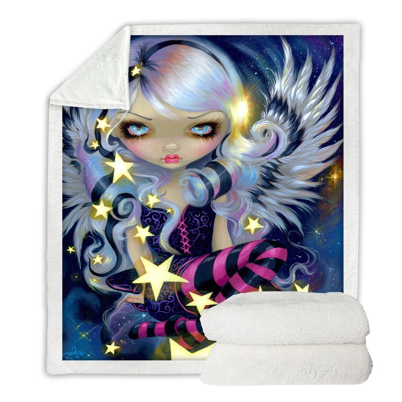 Buy Fantasy Painting Angel of Starlight Throw Blanket - MyDeal