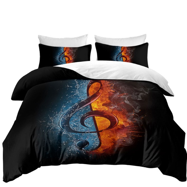 Buy Fire Vs Water Treble Clef Music Note Quilt Cover - MyDeal Australia