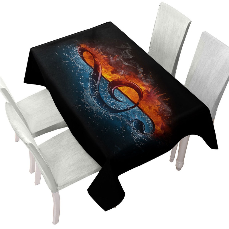 Buy Fire Vs Water Treble Clef Music Note Tablecloth - MyDeal
