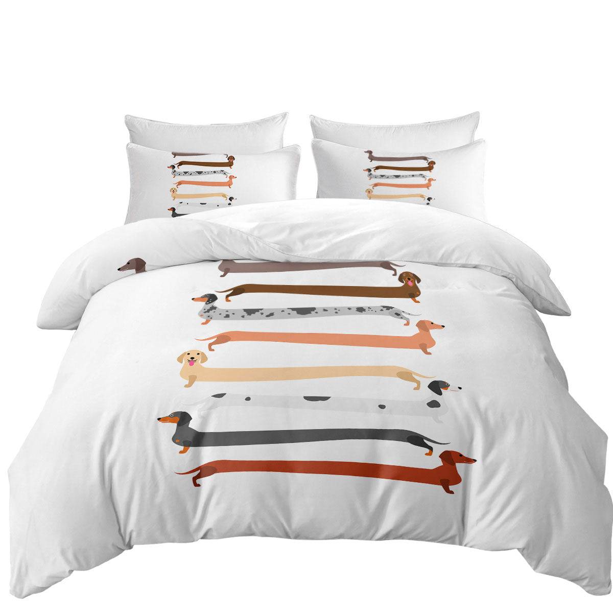 Buy Funny Extra Long Dachshund Dogs Quilt Cover - MyDeal Australia