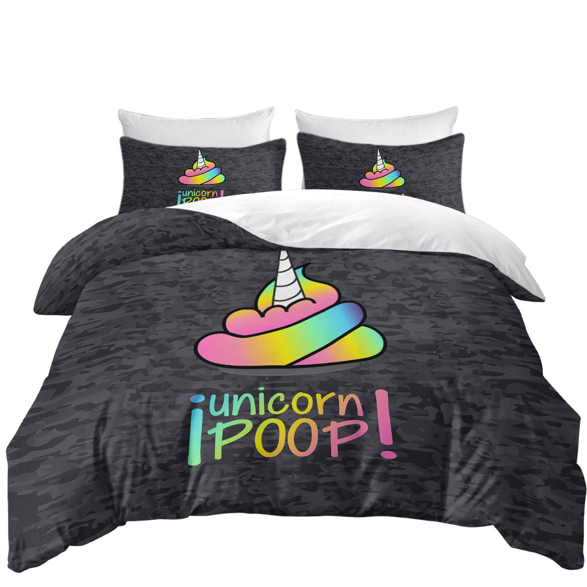 Buy Funny Unicorn Poop Quilt Cover - MyDeal Australia