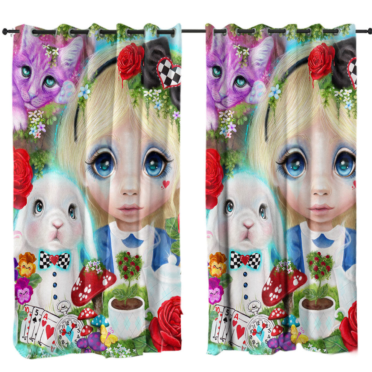 Buy Girls Art Curious Little Alice Girl Curtain - Single / Set of Two ...