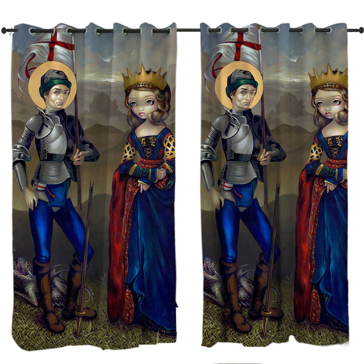 Buy History Art Saint George and Princess Sabra Curtain - Single / Set ...
