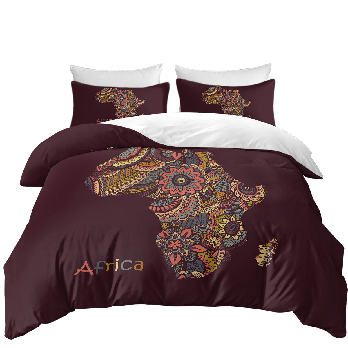 Buy Mandala Africa Map Quilt Cover - MyDeal Australia