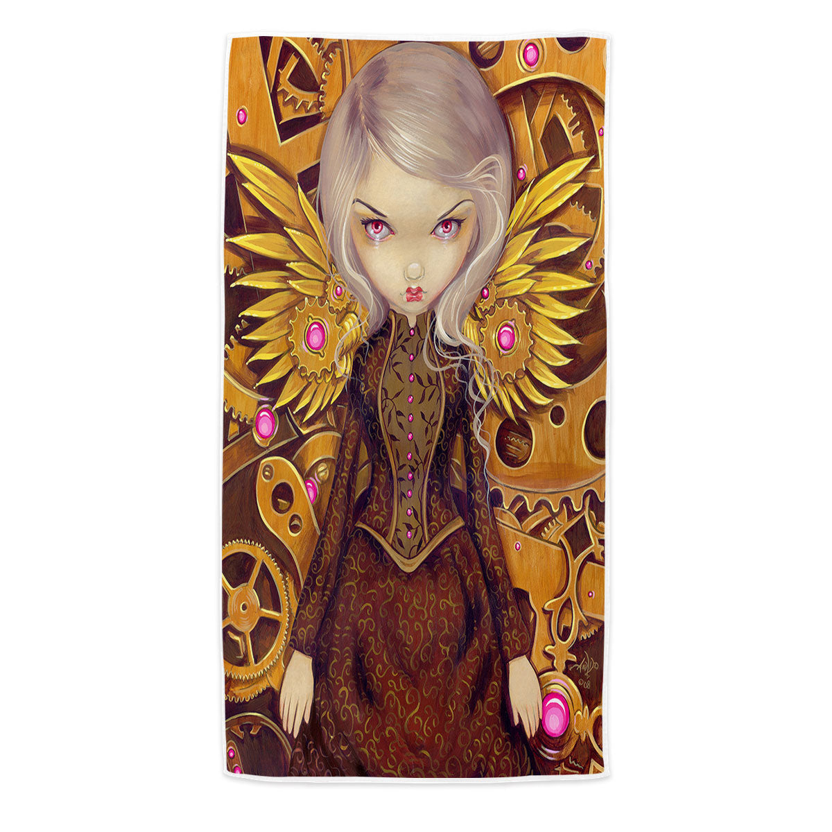 Buy Mechanical Angel Steampunk Beautiful Clockwork Girl Beach Towels ...