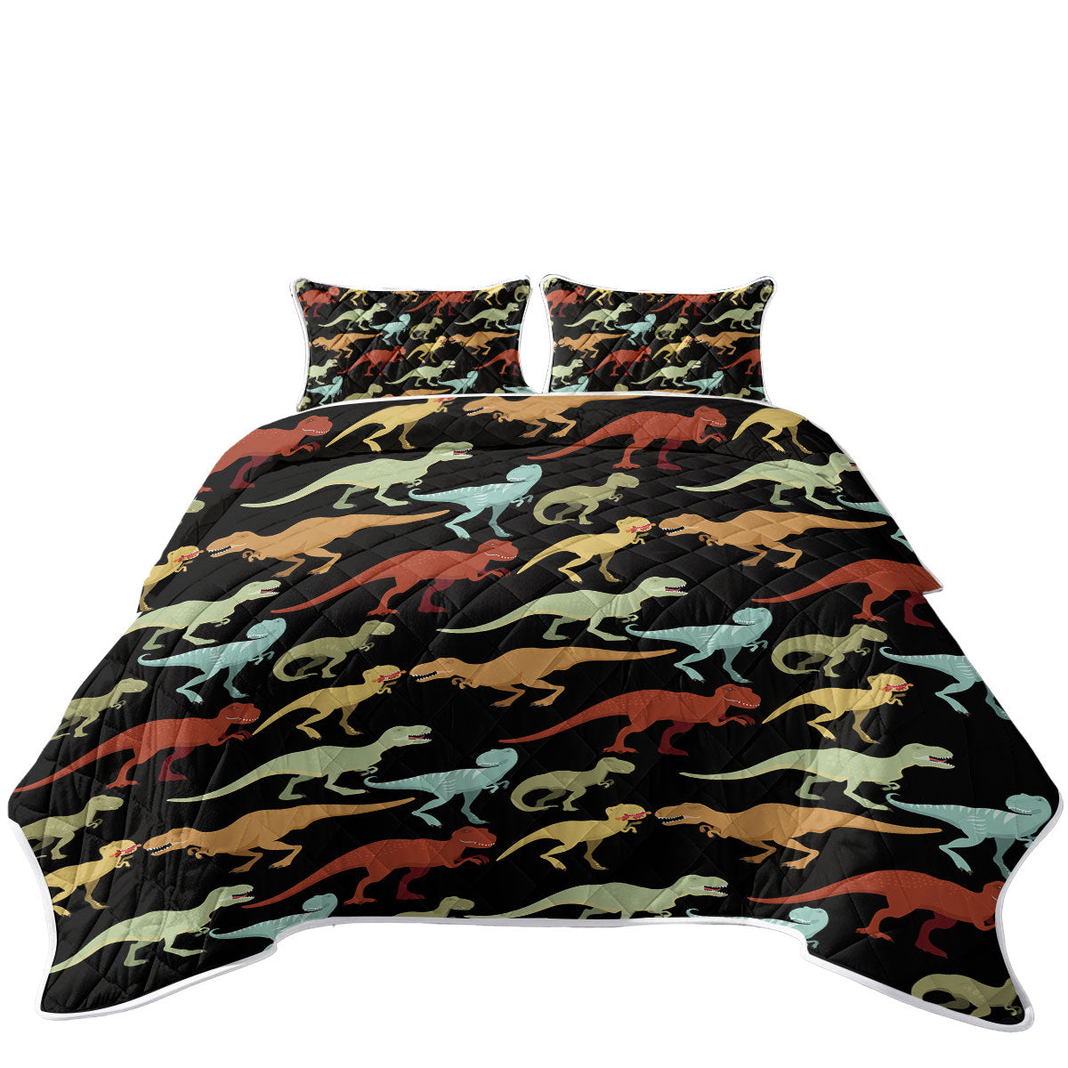 Buy Multi Colored Dinosaurs T-rex Coverlet - MyDeal Australia