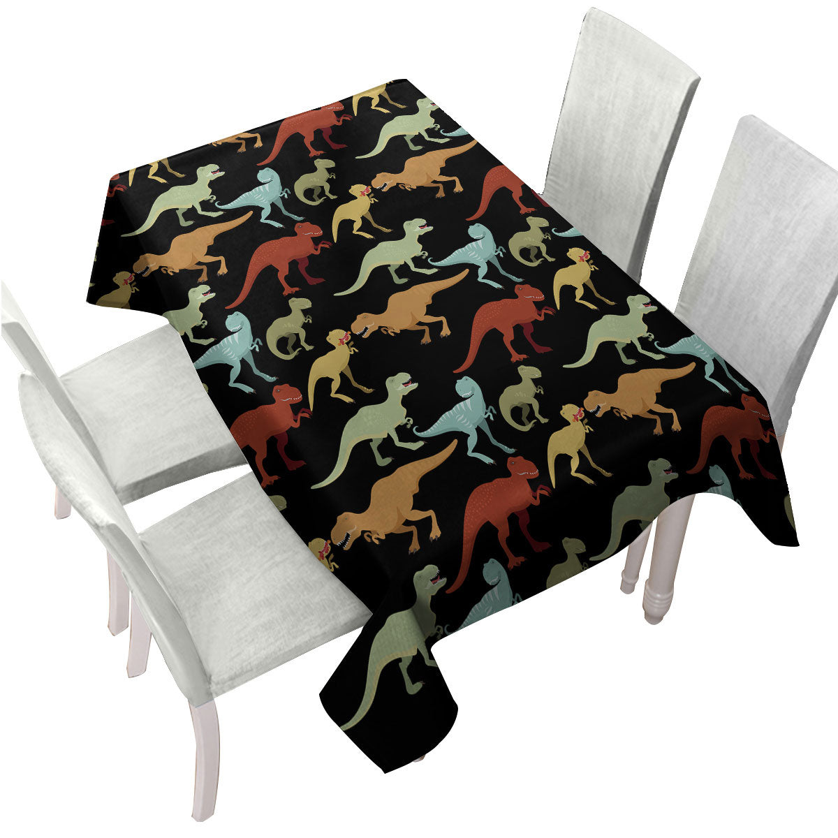 Buy Multi Colored Dinosaurs T-rex Tablecloth - MyDeal Australia