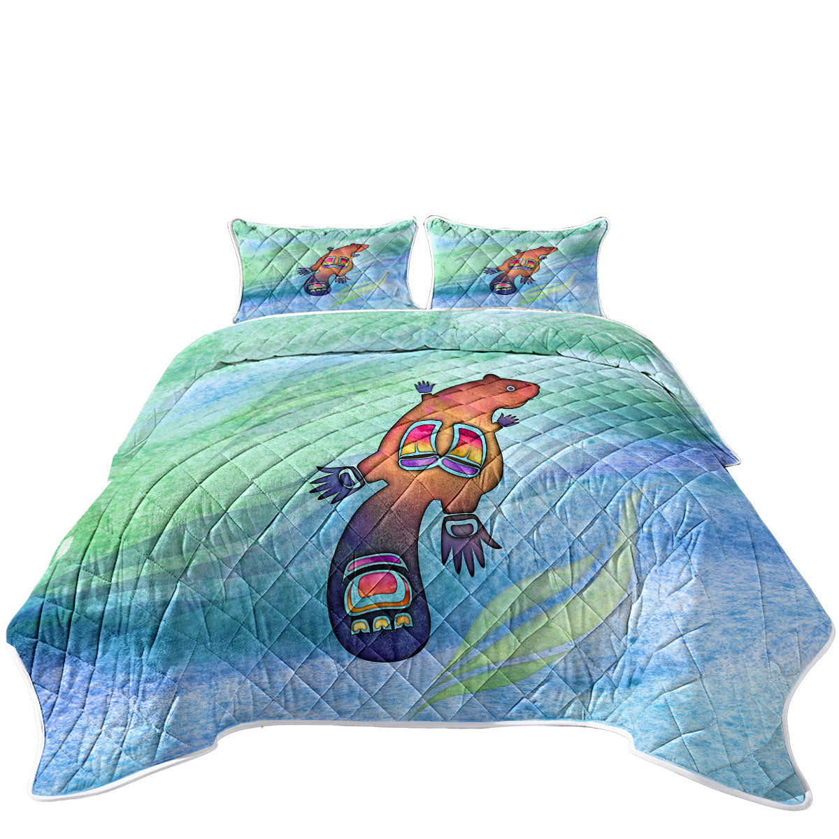 Buy Native American Art Cute Painted Beaver Coverlet - MyDeal Australia