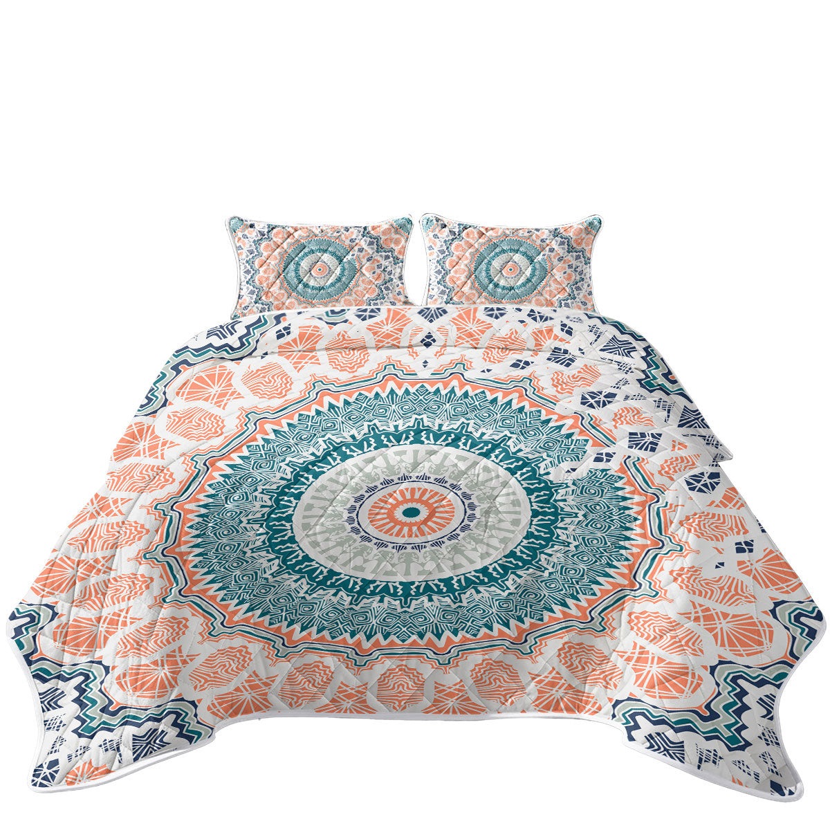 Buy Pinkish Peach Aztec Mandala Coverlet - MyDeal Australia