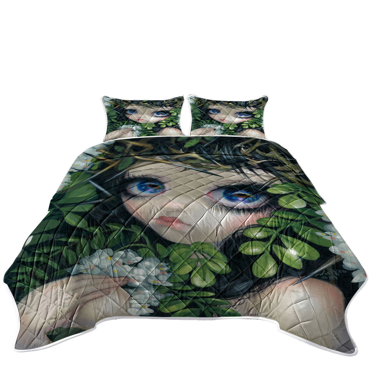 Buy Poisonous Beauties Black Locust Girl with Leaves Coverlet - MyDeal ...