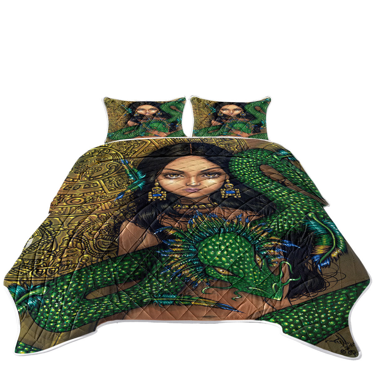 Buy Priestess of Quetzalcoatl Aztec Mayan Maiden Coverlet - MyDeal ...