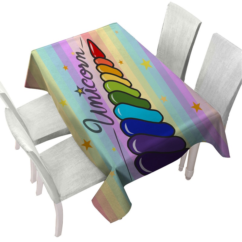 Buy Rainbow Unicorn's Horn Tablecloth - MyDeal