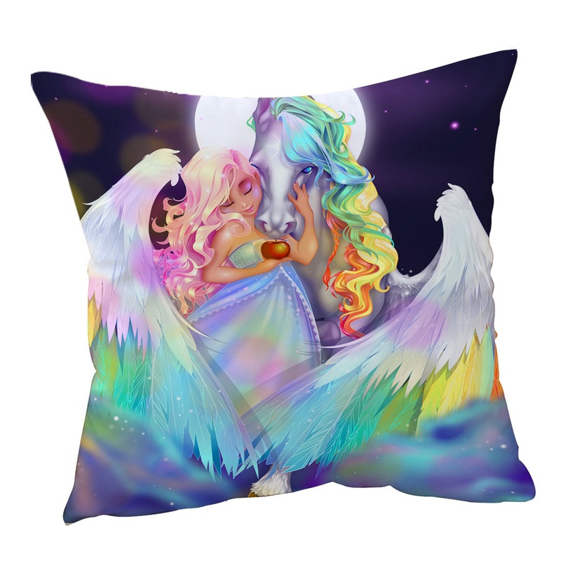 Buy Rainbows Space Starlight Pegasus and Princess Cushion Cover - MyDeal