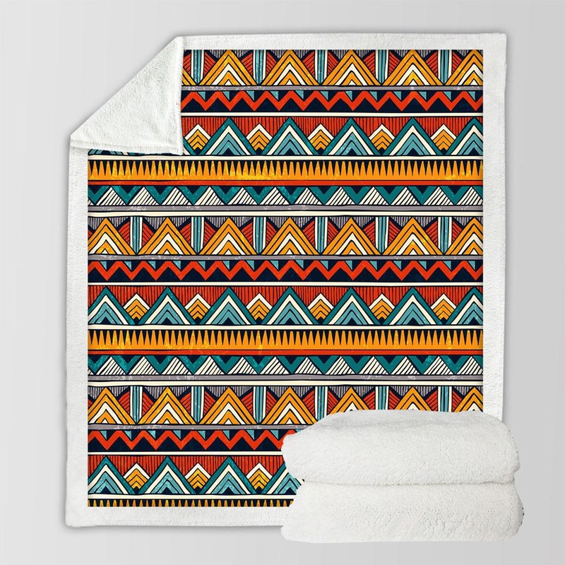 Buy Red Orange Teal African Design Throw Blanket - MyDeal