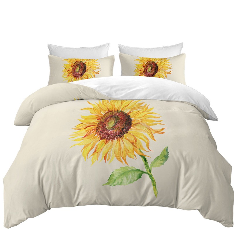 Buy Single Painted Sunflower Quilt Cover - MyDeal
