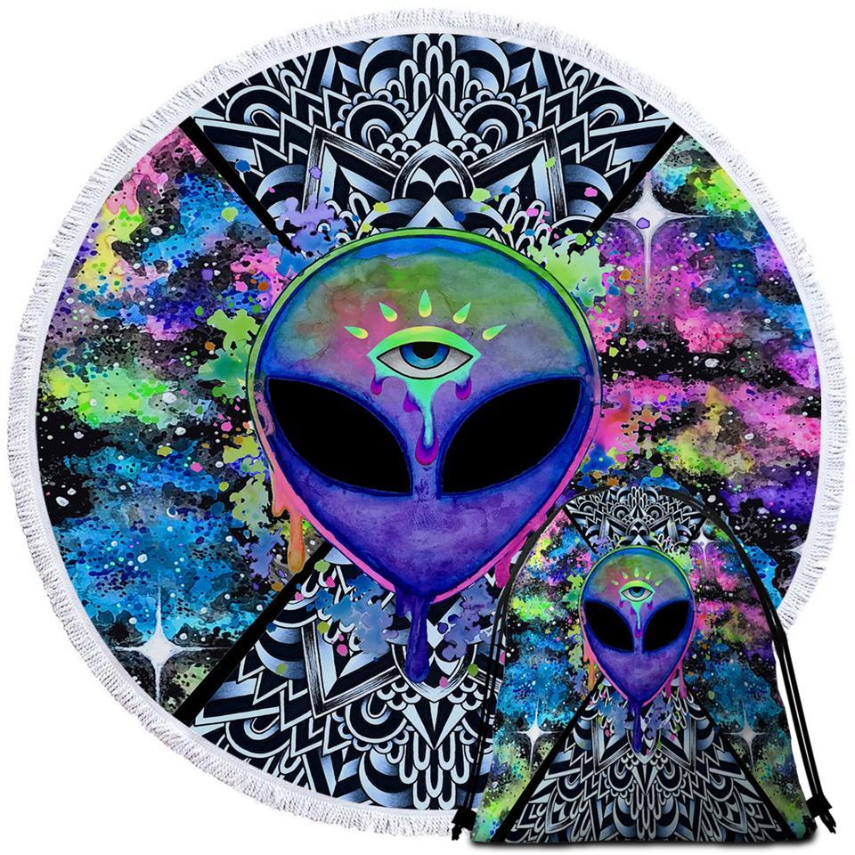 Buy The Three Eyed Alien Beach Towel - MyDeal Australia