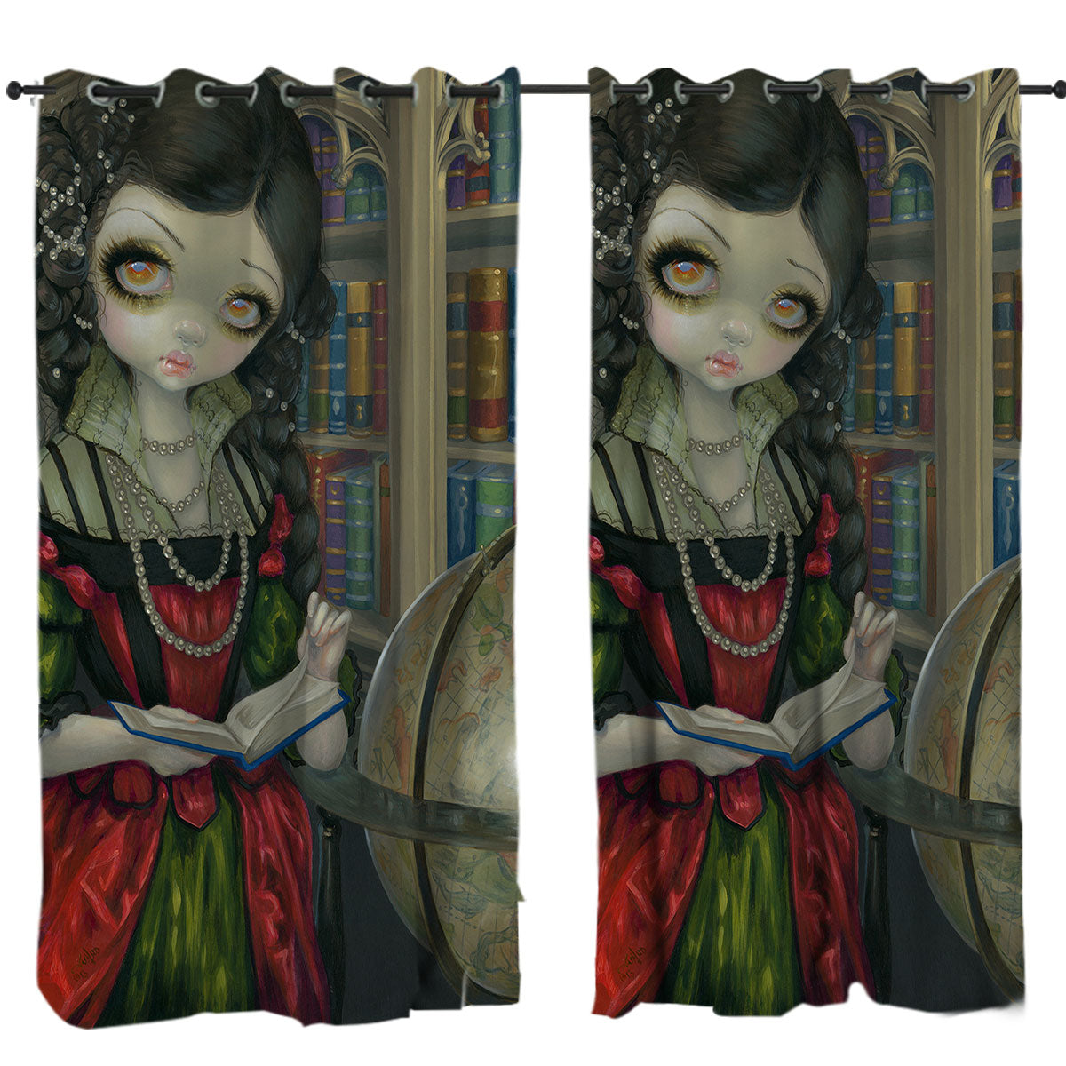 Buy The Vampires Dark Library I Vampiri La Libreria Curtain - MyDeal ...