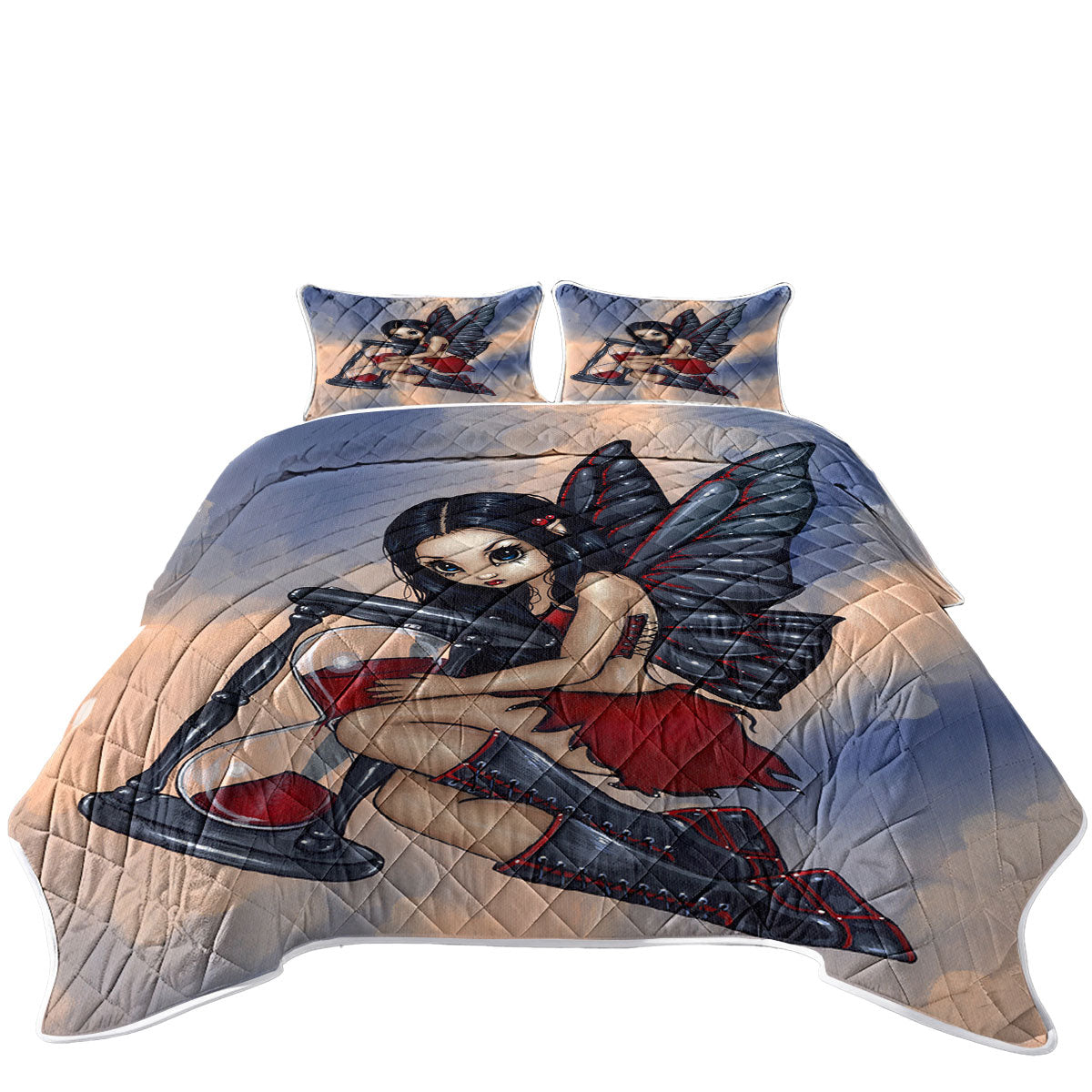 Buy Time Flies Hourglass Gothic Time Fairy Coverlet - MyDeal Australia