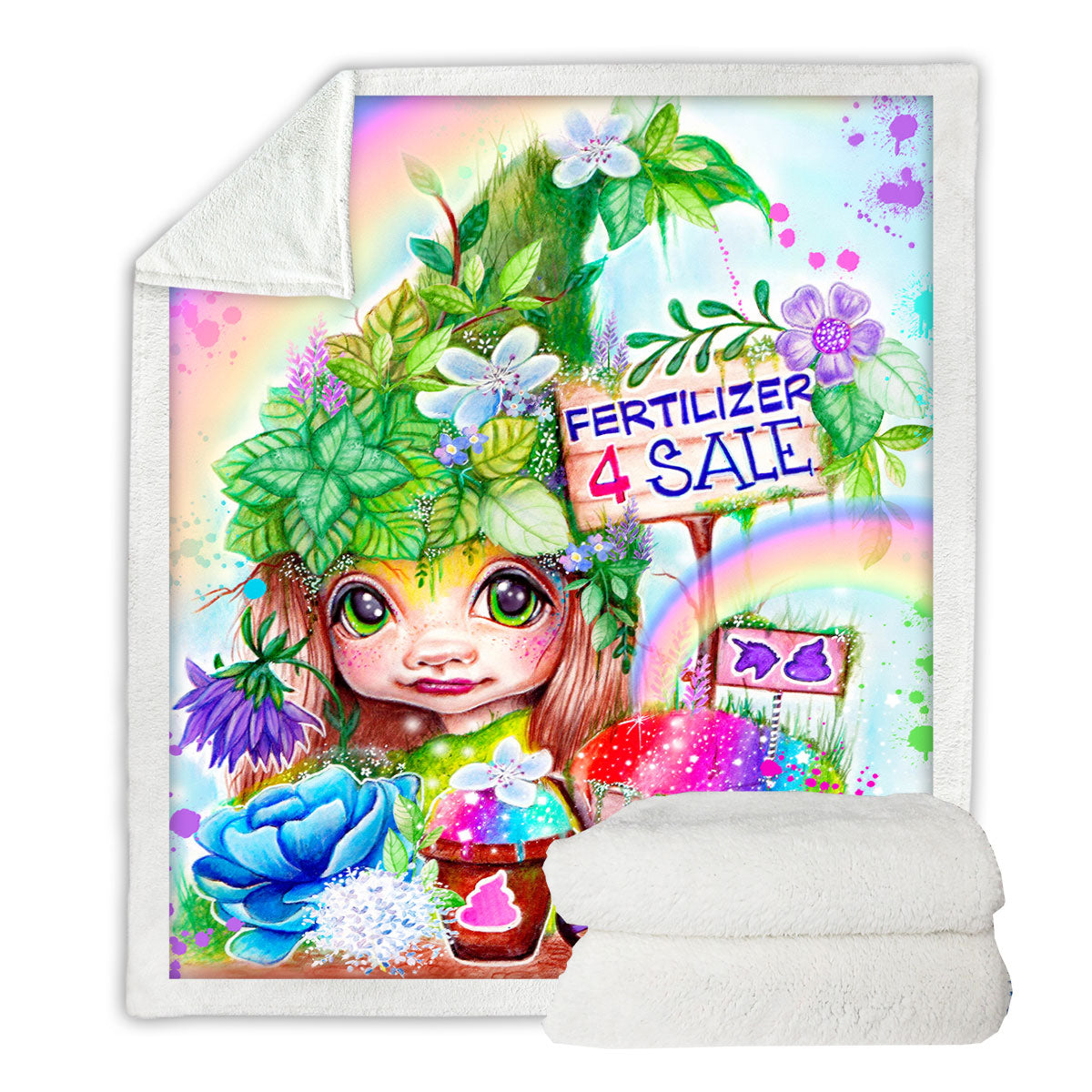 Buy Unicorn Poop for Sale Funny Kids Fantasy Art Throw Blanket - MyDeal ...