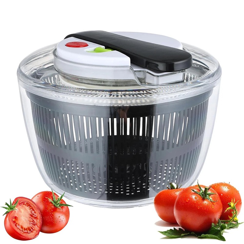 Buy 3L Salad Spinner Large Salad Sowl With Lid One-handed Easy Press ...