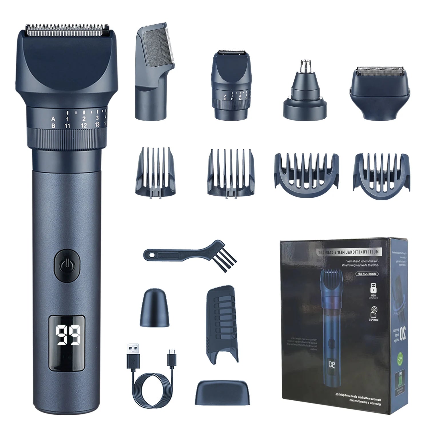 Buy 5 IN 1 Multi Functional Hair Clipper Set For Men Upgraded ...