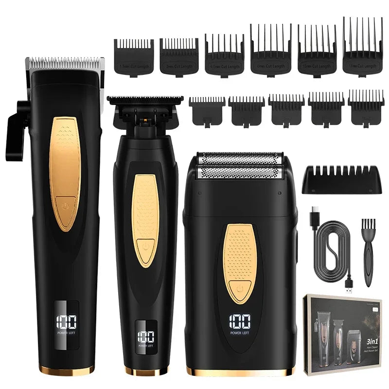 Buy Home Barber Set Hair Salon High-power Hair Clipper Carving Electric ...