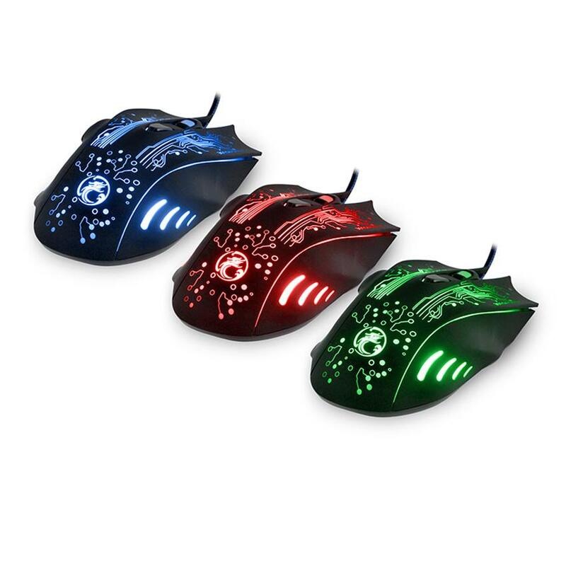 iMice USB Wired Gaming Mouse Ergonomic LED Backlight Optical Mouse ...
