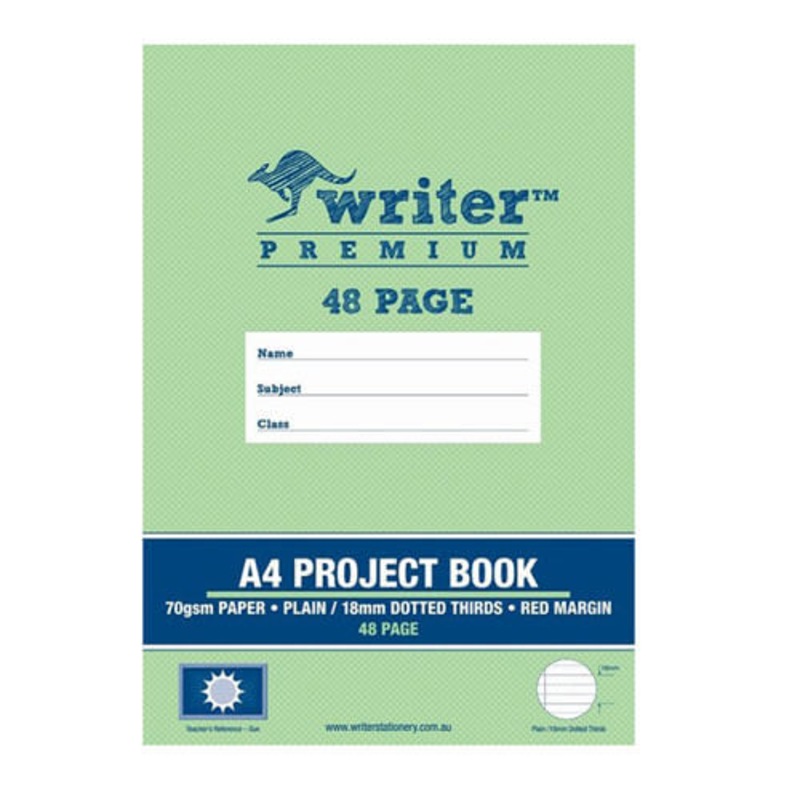 Buy 18MM Writer Premium Plain & Dotted Project Book (48 Pages) - MyDeal