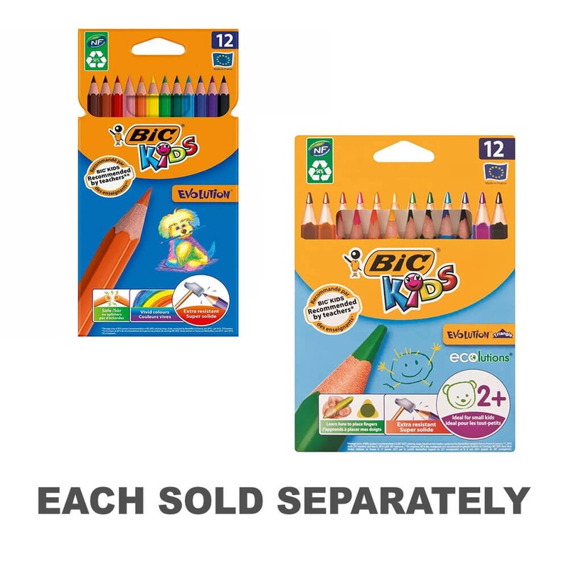 Buy BiC Kids Evolution Coloured Pencils (12pk) - MyDeal