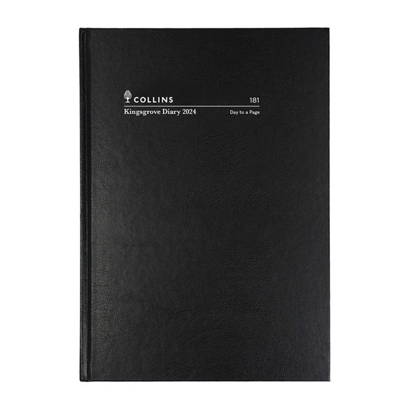 Buy Collins Debden Kingsgrove A5 DTP 2024 Diary (Black) - MyDeal