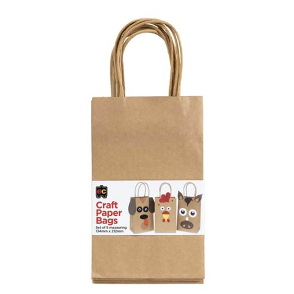 Buy EC Craft Paper Bags (5pk) - MyDeal Australia