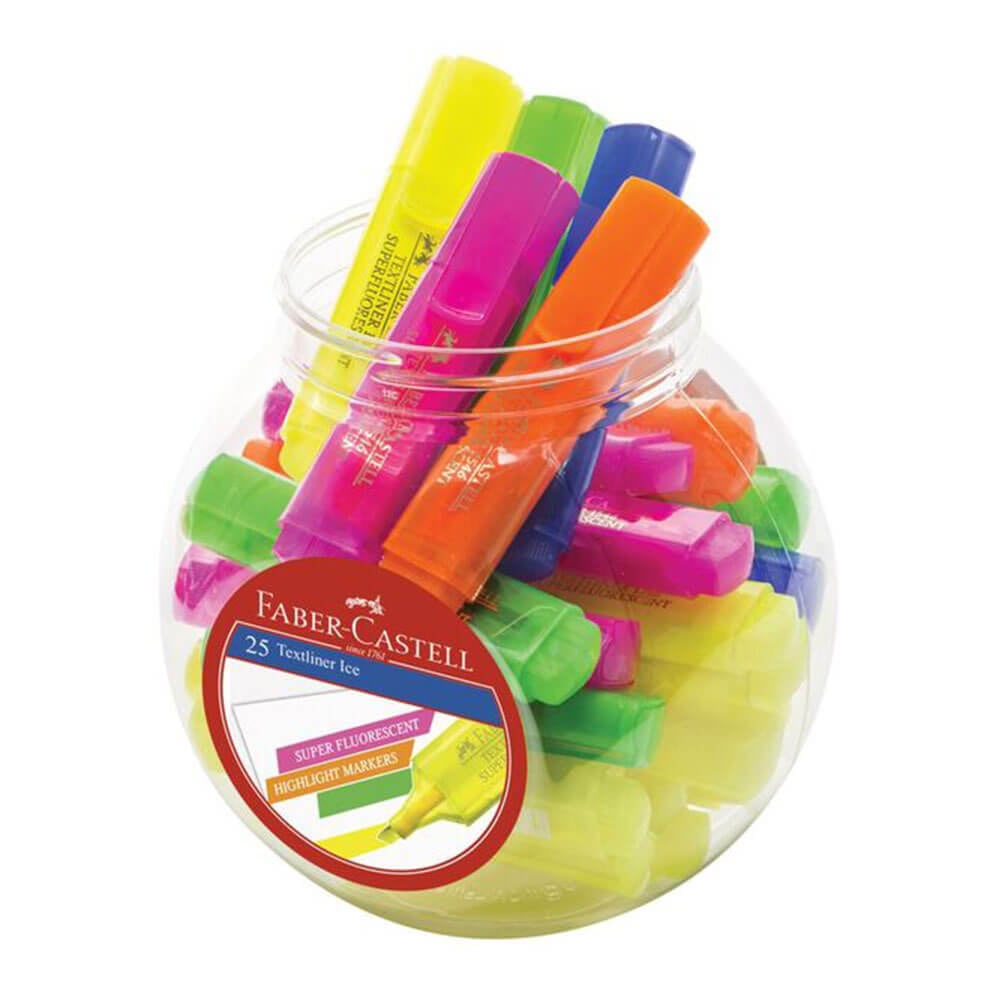 Buy Faber-Castell Textliner Highlighter Assorted (25/Jar) - MyDeal ...