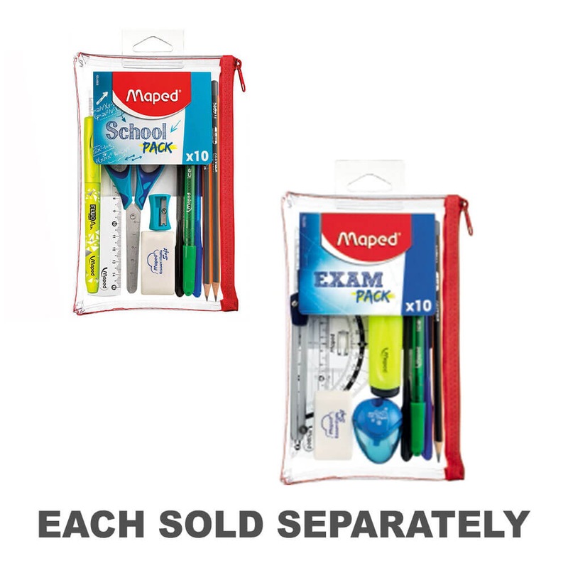 Buy Maped Pencil Case Student Kit 10pcs Transparent - MyDeal