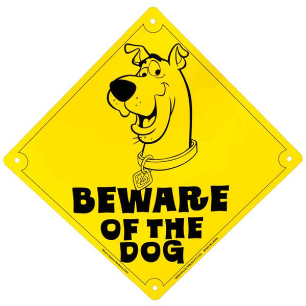 Buy Scooby Doo Beware of the Dog Tin Sign - MyDeal Australia
