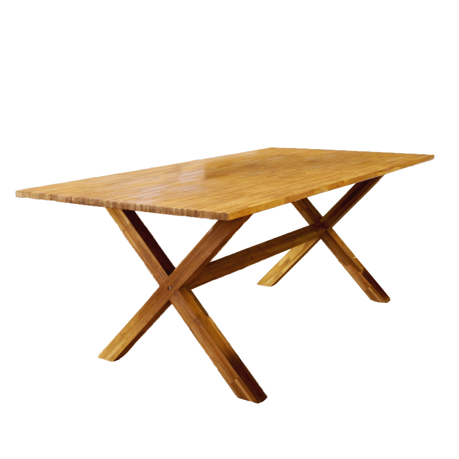 Buy Teak Finger Joint X Table (251015) - MyDeal Australia
