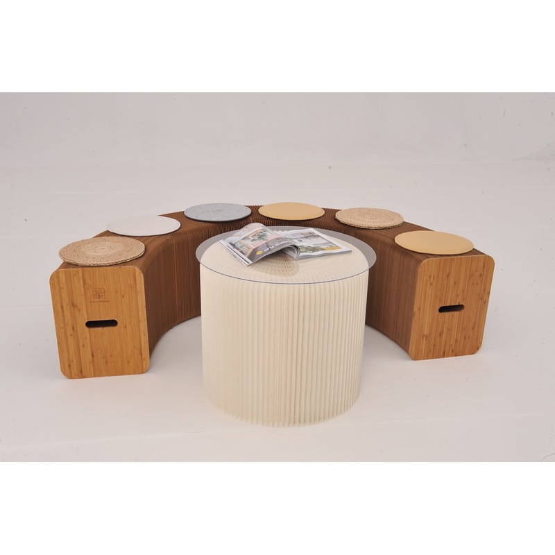 Buy iPaper White Folding Paper Table In White With A Clear Acrylic ...