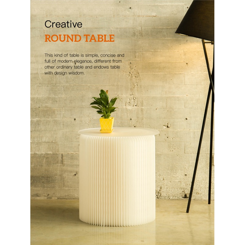 Buy iPaper White Folding Paper Table In White With A Clear Acrylic ...