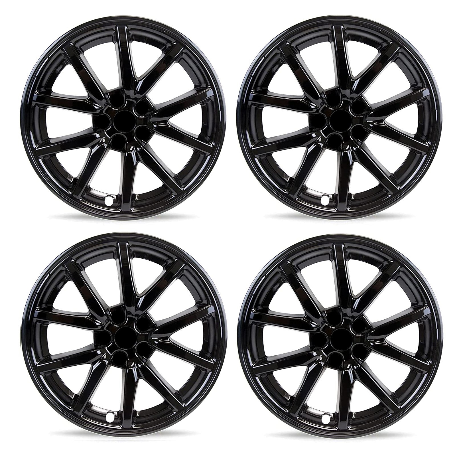 Buy Black Glossy Wheel Covers (Set of Four) - for Tesla Model 3 Wheels ...