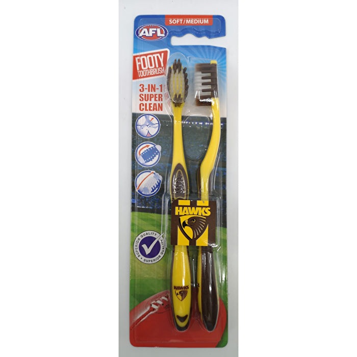 Buy Afl Toothbrush Hawthorn 2 Pack - MyDeal Australia