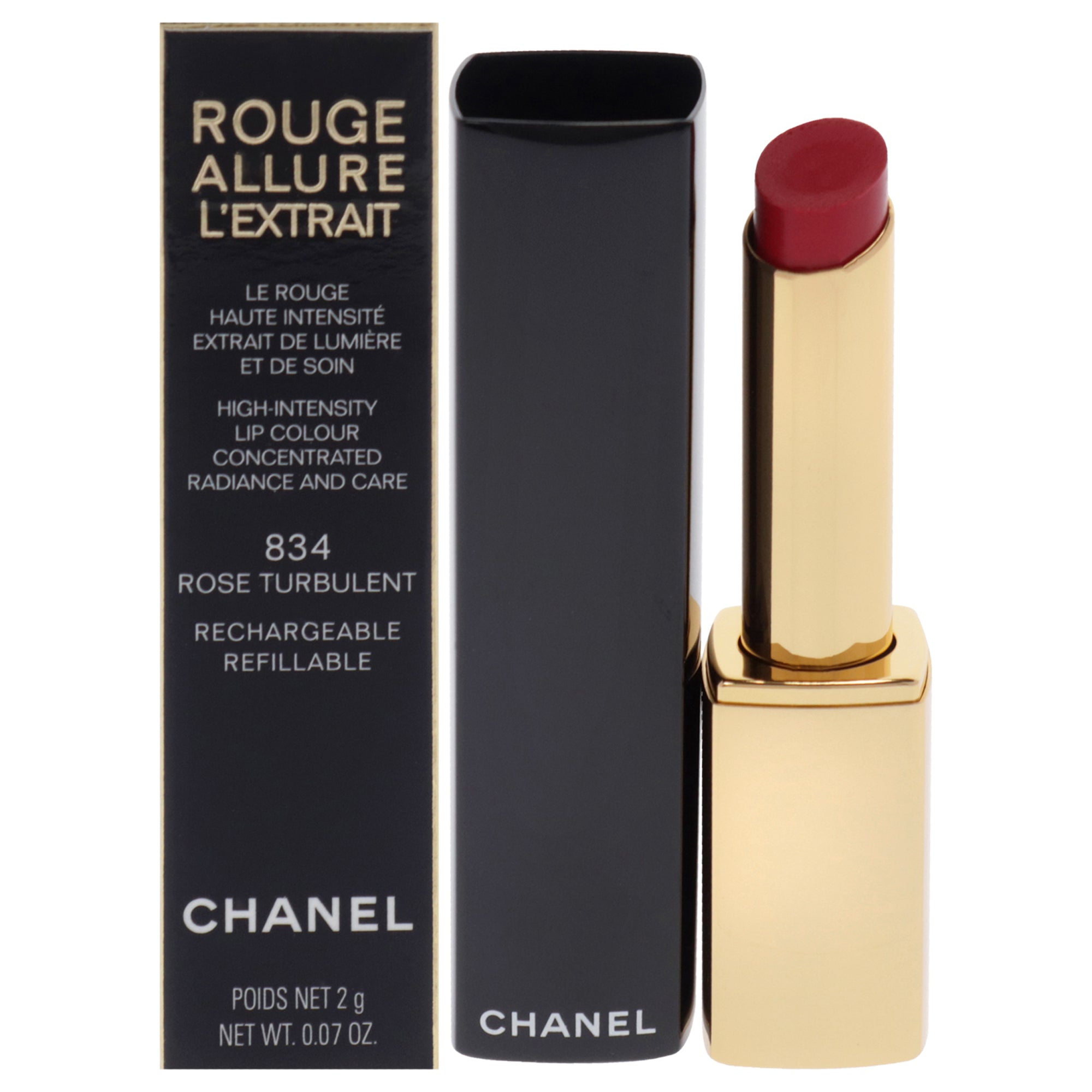Buy Rouge Allure Lextrait Lipstick - 834 Rose Turbulente by Chanel for ...