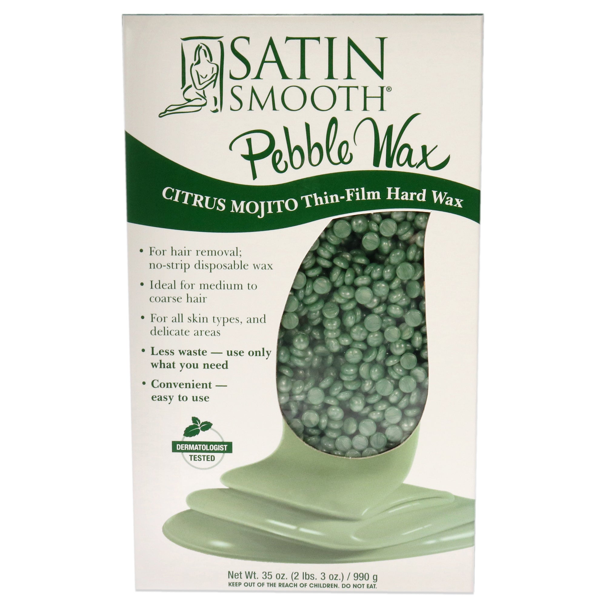 Buy Citrus Mojito Thin Film Hard Wax by Satin Smooth for Women - 35 oz ...