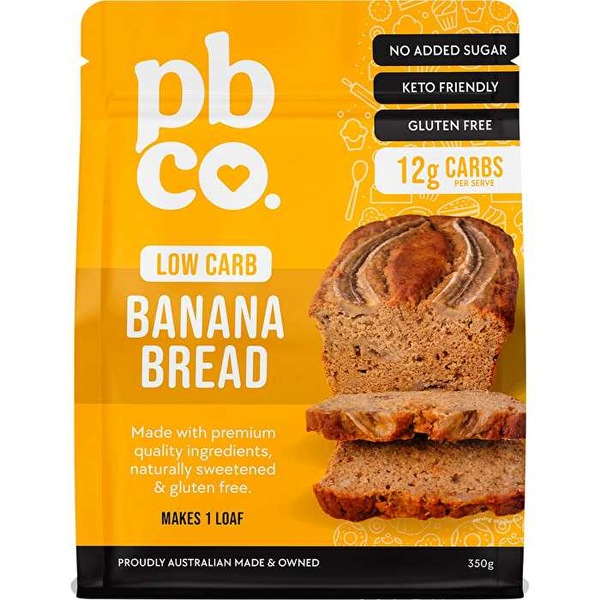 Buy Pbco Banana Bread Low Carb 350g - MyDeal Australia