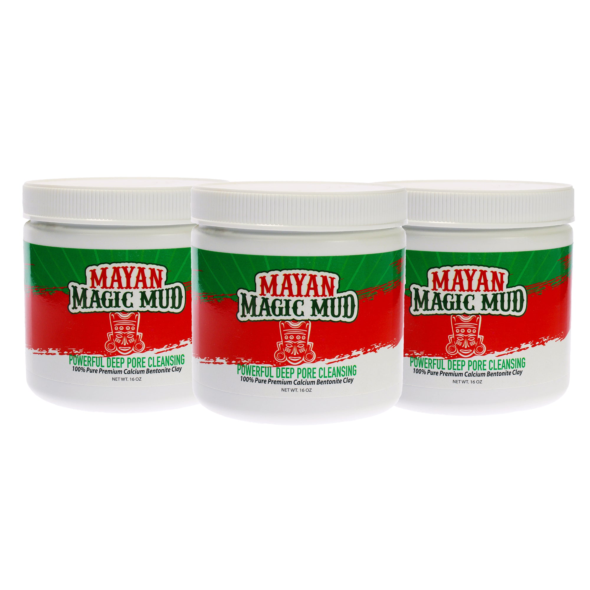 Buy Powerful Deep Pore Cleansing Clay by Mayan Magic Mud for Unisex - 16 oz Cleanser - Pack of 3 ...
